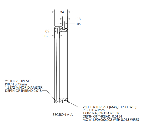 #19849 - 2-inch Filter Cell adapter. – Optec, Inc.